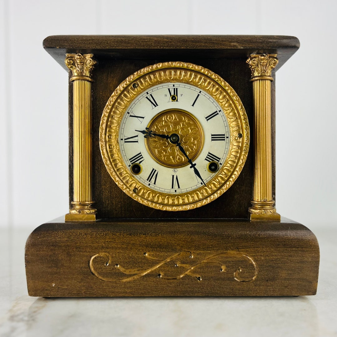 Antique Wm. L. Gilbert Clock Company Mantel Clock, for Shelf or Table ...