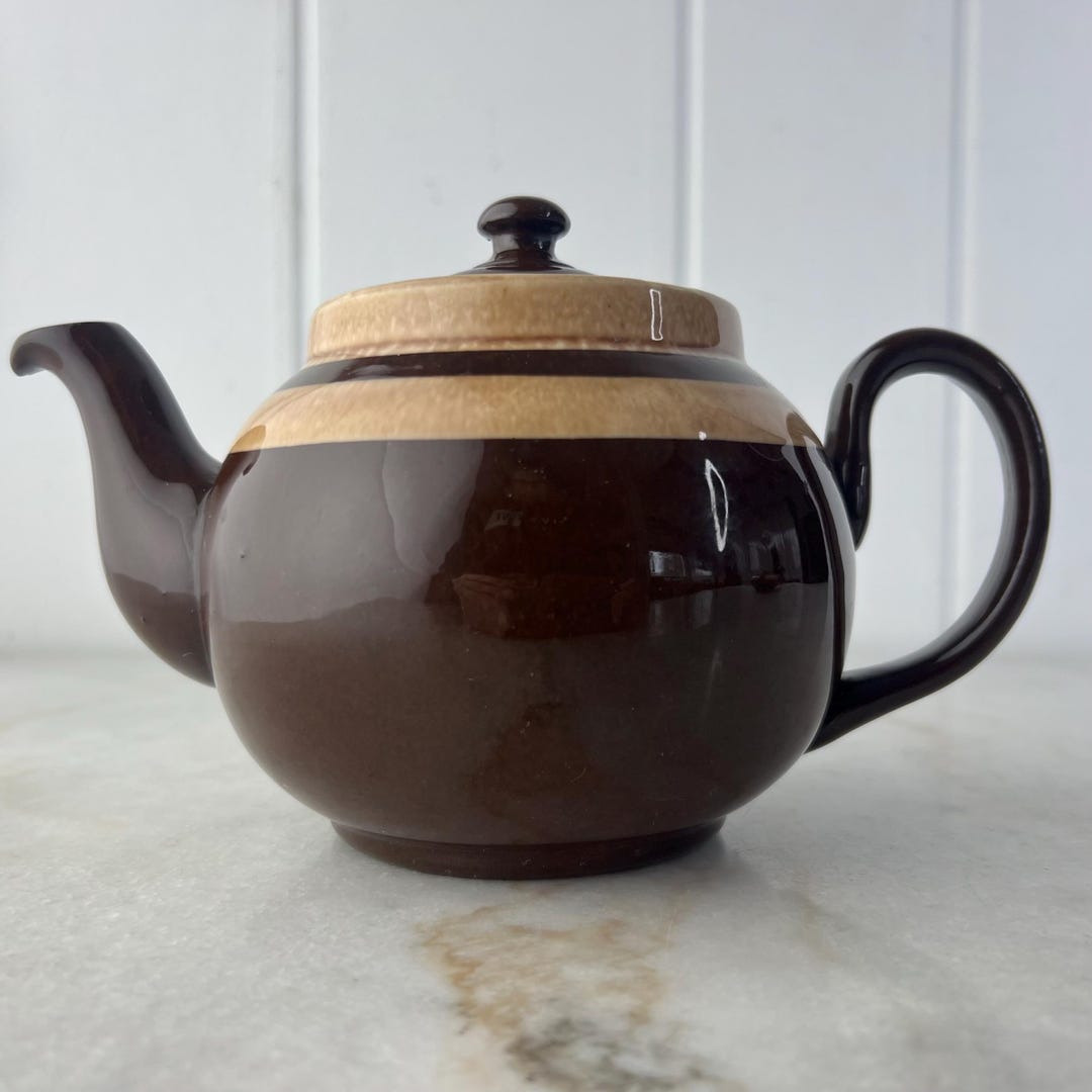 Antique ALB Alcock Lindley Bloore Teapot Brown Betty, 4 Cup Caramel ...