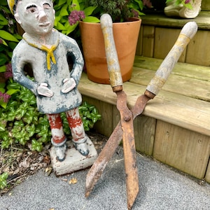 Vintage Garden Shears, Garden Tools, Trimming Shears, Antique Rusty ...