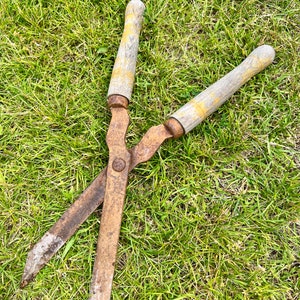 Vintage Garden Shears, Garden Tools, Trimming Shears, Antique Rusty ...