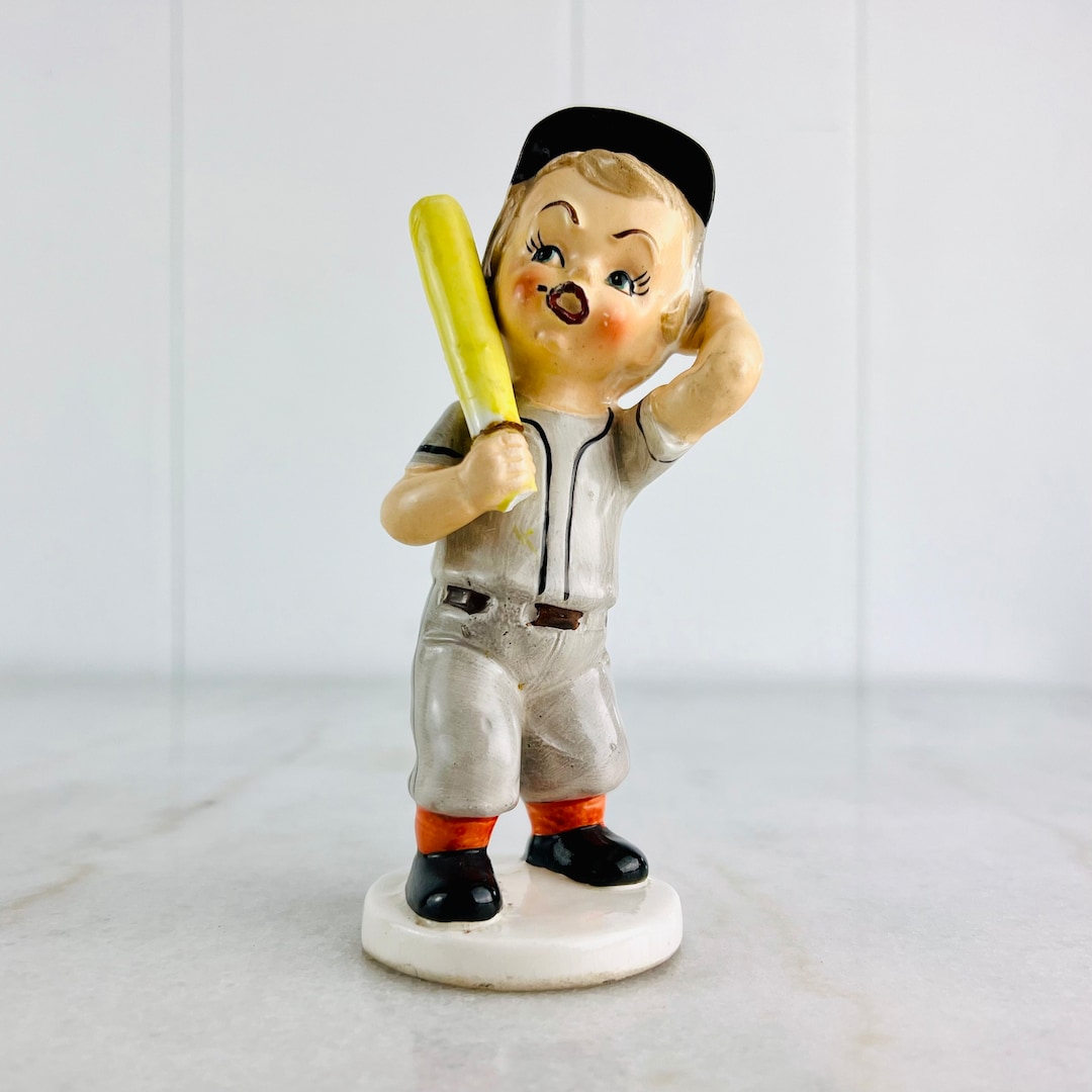 Vintage Ceramic 1956 Napco Figurine, Boy Baseball Player, C1836/1B ...