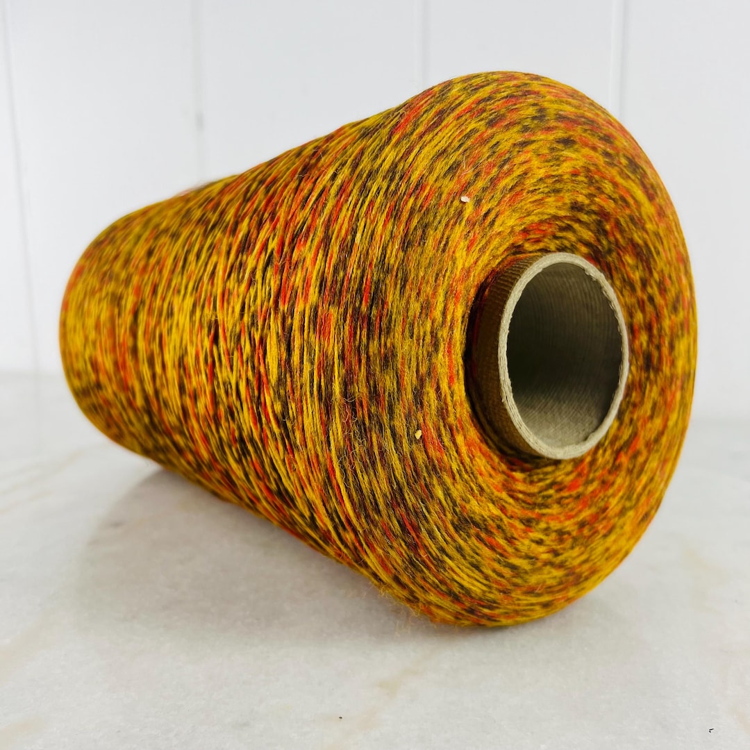 Huge Vintage Yarn Cone, Variegated Nylon Yarn, 12" X 7", 4 Lb Large ...