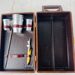 Vintage 1970s Original Trav-l-bar Suitcase Bar, by Ever-wear, Faux ...