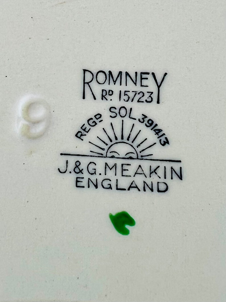 Antique J&G Meakin Romney Platter, Embossed 1930s Staffordshire ...