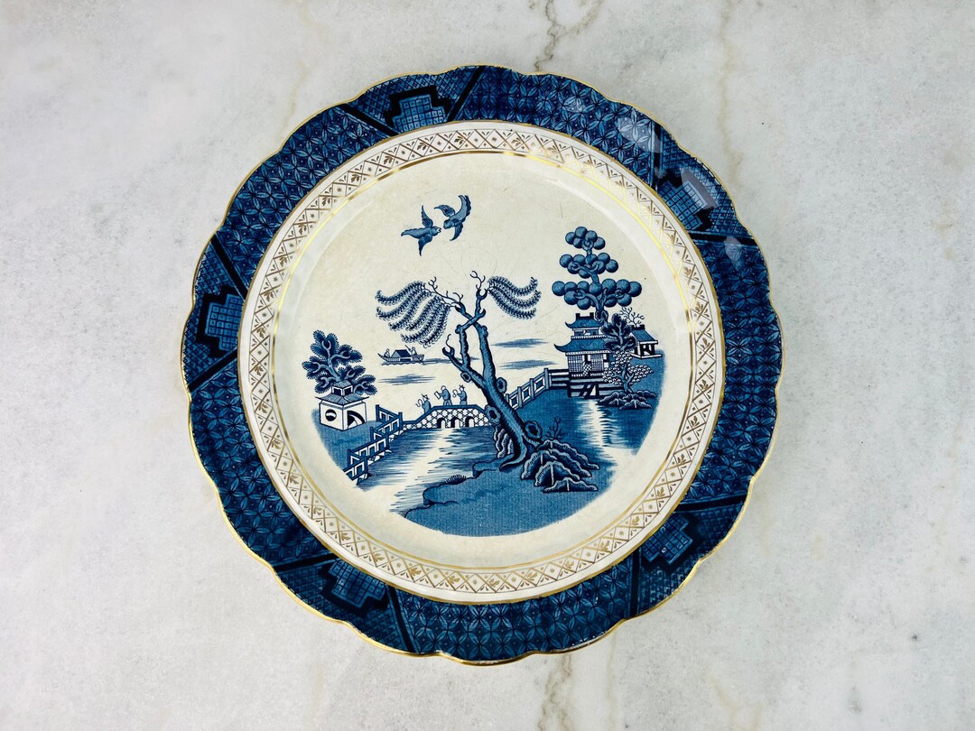 Rare Antique Booths real Old Willow Platter Large - Etsy