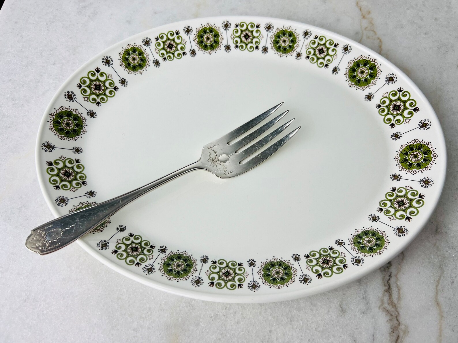 Vintage Johnson Bros Platter, 1960s Malaga Pattern Snowhite 2Q ...