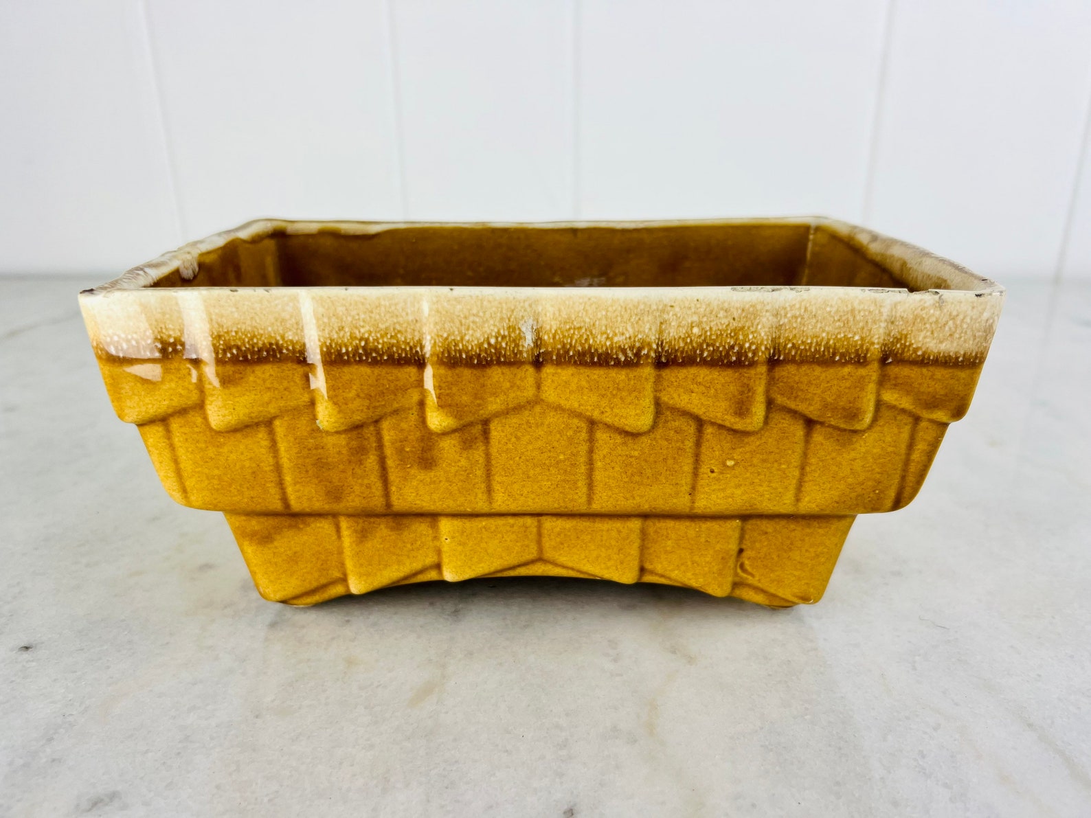 Cookson Pottery (USA) Ceramic Planter, Art Deco Vintage Plant Pot, Gold ...