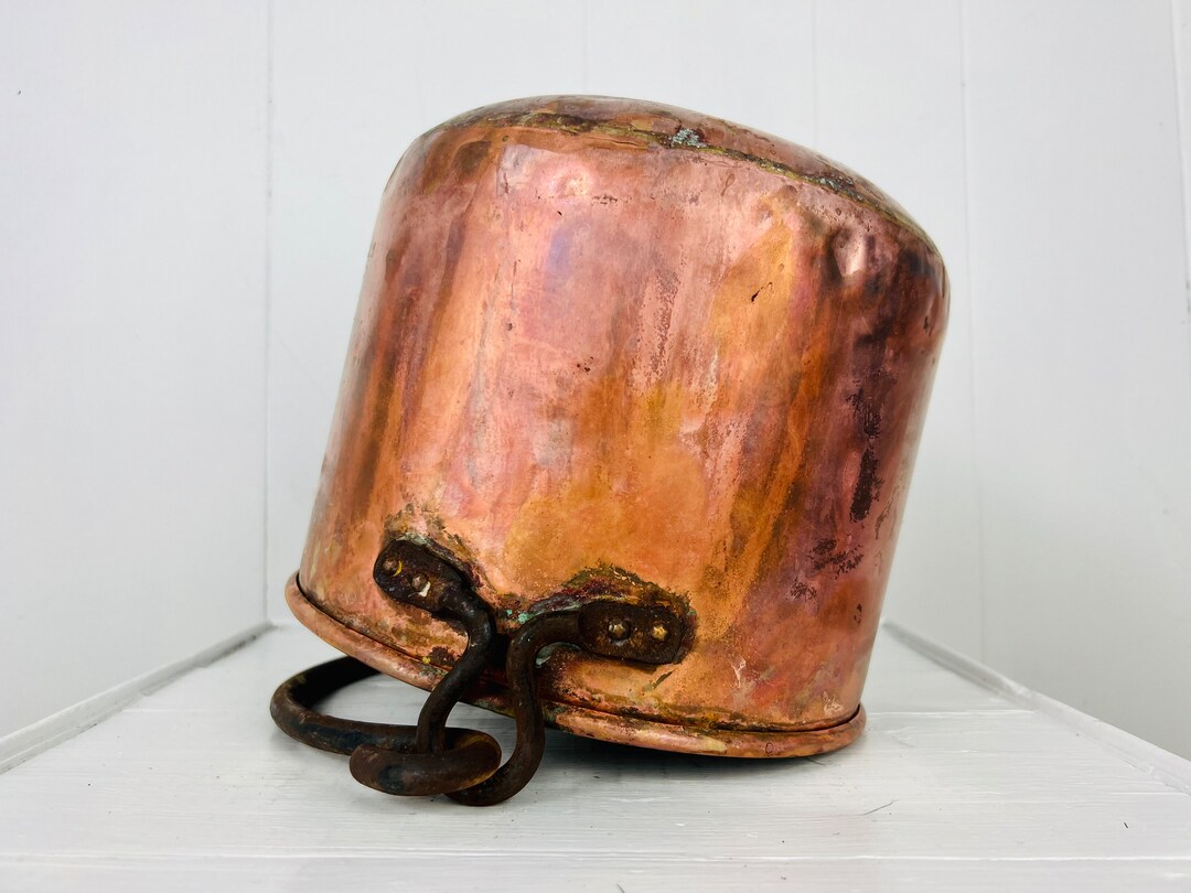Antique Solid Copper Bucket, 19th Century Large, Hand Made, Wrought ...
