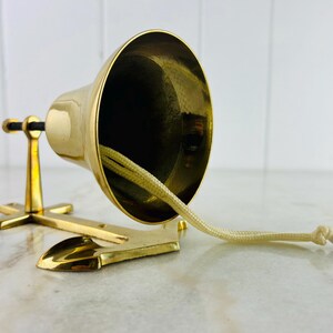 Vintage Solid Brass Anchor Ship Bell, Door Knocker, Nautical Maritime ...