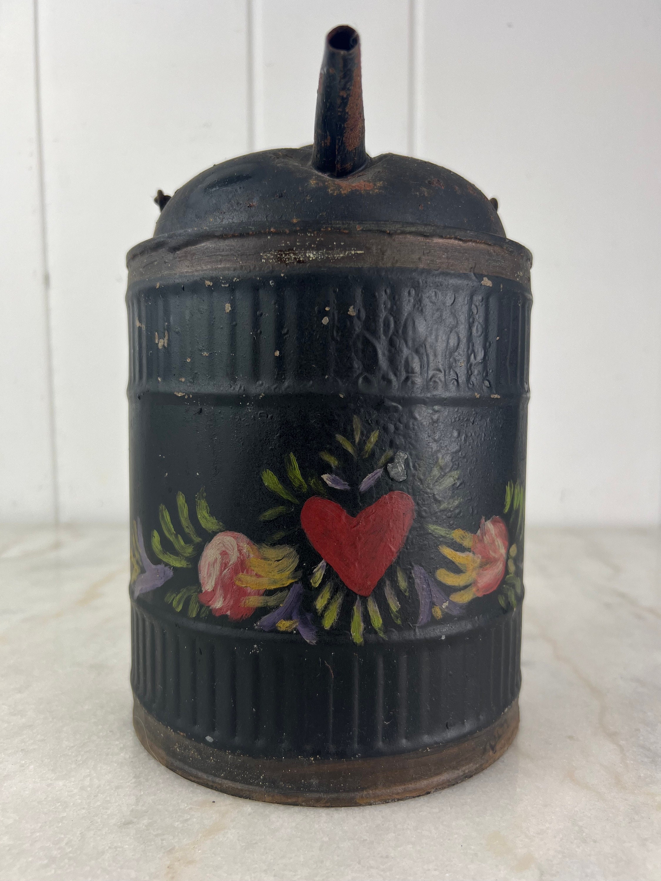 Antique 1940s Tole Painted Gas Can, Rustic Garage Decor - Etsy