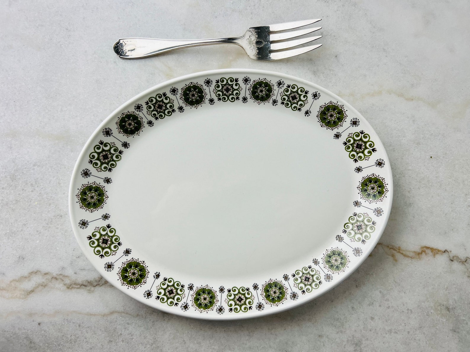 Vintage Johnson Bros Platter, 1960s Malaga Pattern Snowhite 2Q ...