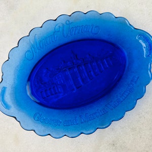 Vintage Avon Plate Cobalt Blue Glass Plate by Fostoria Mount - Etsy