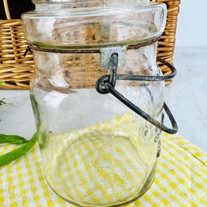 Vintage (1910s) Safety Seal Fruit Canning Jar 1 Pint Wire Bail Lid ...