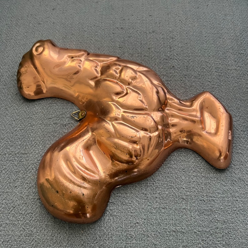 Vintage Copper Mold, Benjamin and Medwin, Rooster, 12" Cake Pan, Brass ...