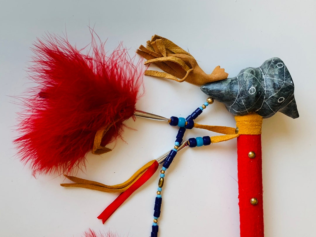 Indigenous Soapstone Pipe Hand Made Peace Pipe With Leather - Etsy Canada