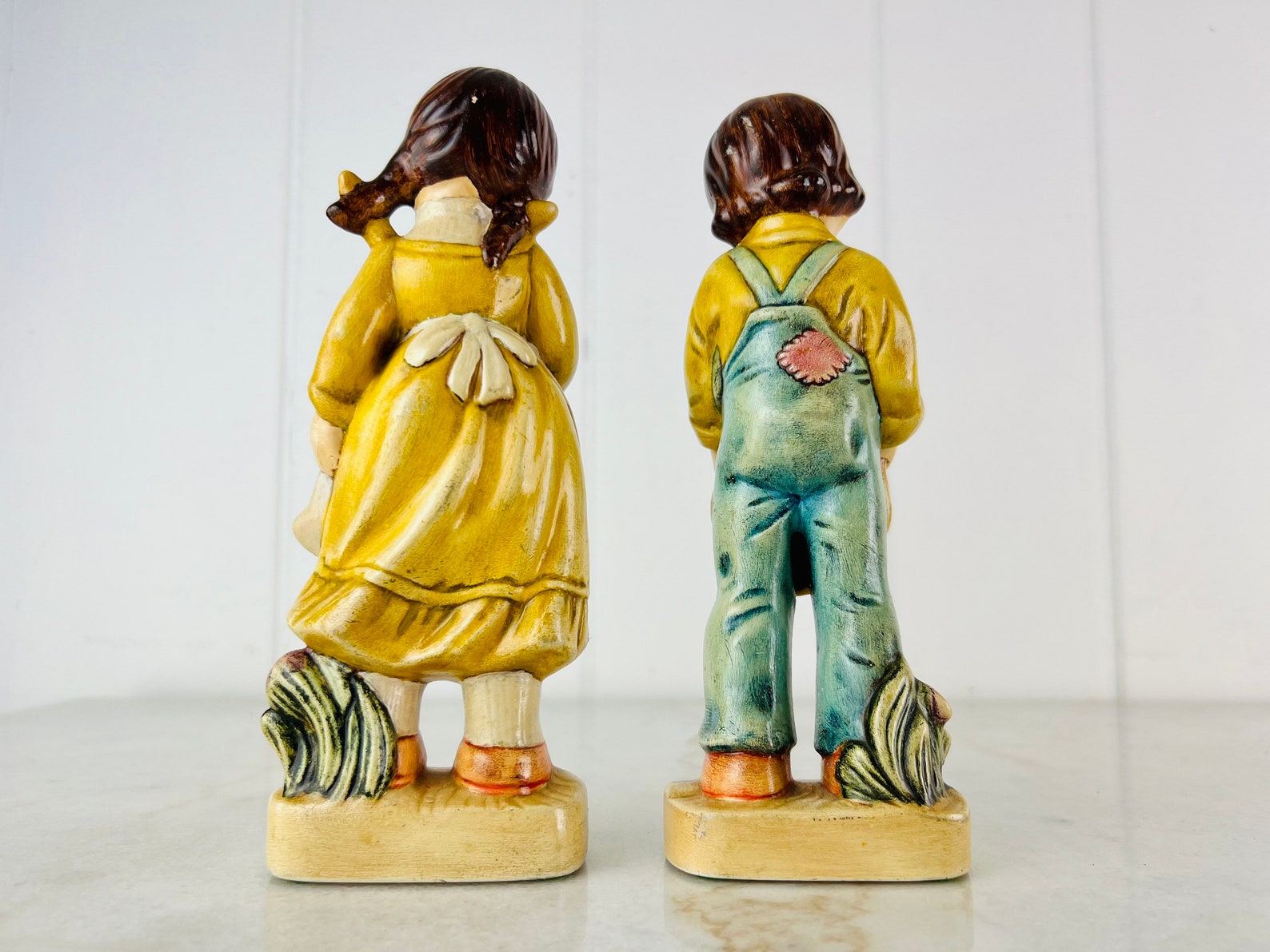 Vintage 1972 Ceramichrome Farm Kid Figurine Set, Country Boy W Cowboy ...