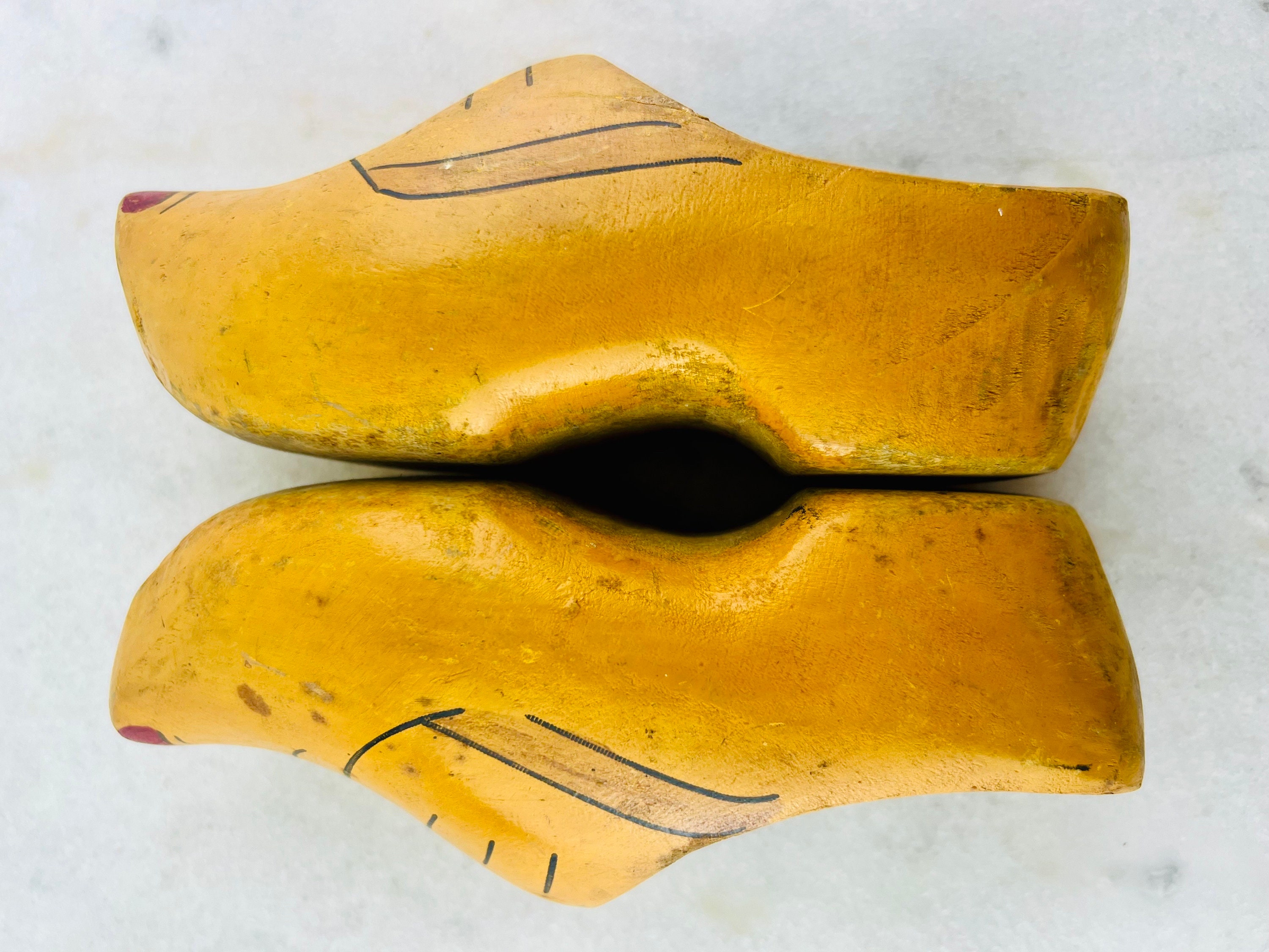 Antique Handmade Dutch Wooden Clogs, Authentic Wooden Shoes, Real Clogs ...