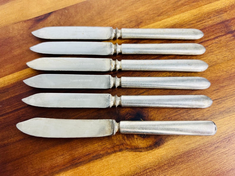Antique "reed & Barton" Knife Set of 6, for Butter, Dessert ...