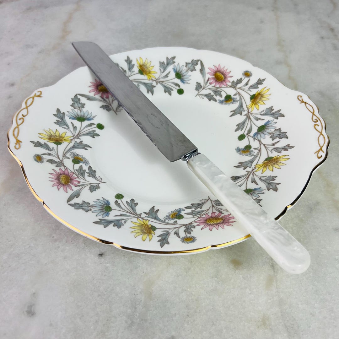 Antique Sheffield England Cake Knife, Stainless Steel, Pearl Handle ...