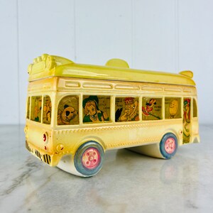 Antique Mother Goose and Friends Cookie Jar, 1940s Ceramic School Bus ...