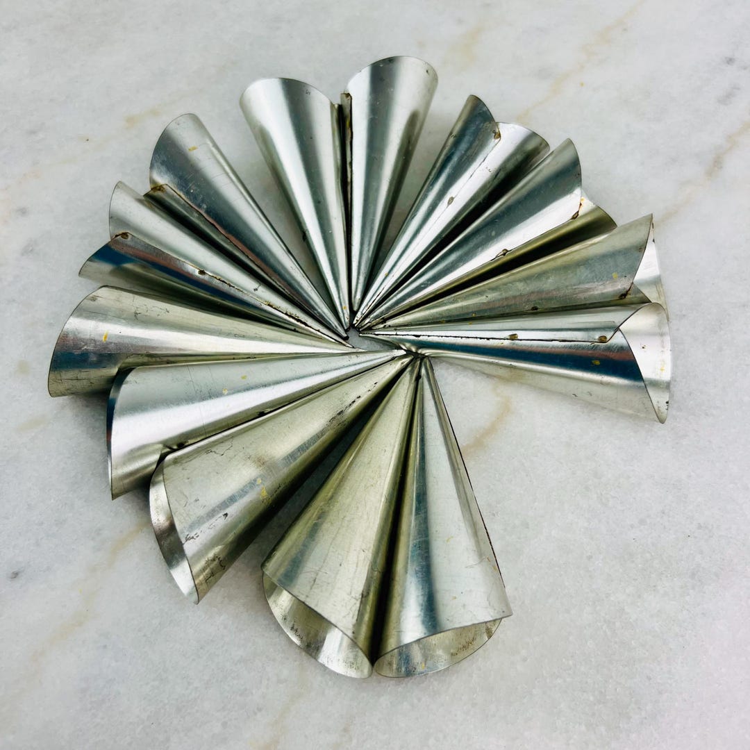 Vintage European Cream Horn Mold, Cannoli Mold, Set of 24, Easy to Use ...