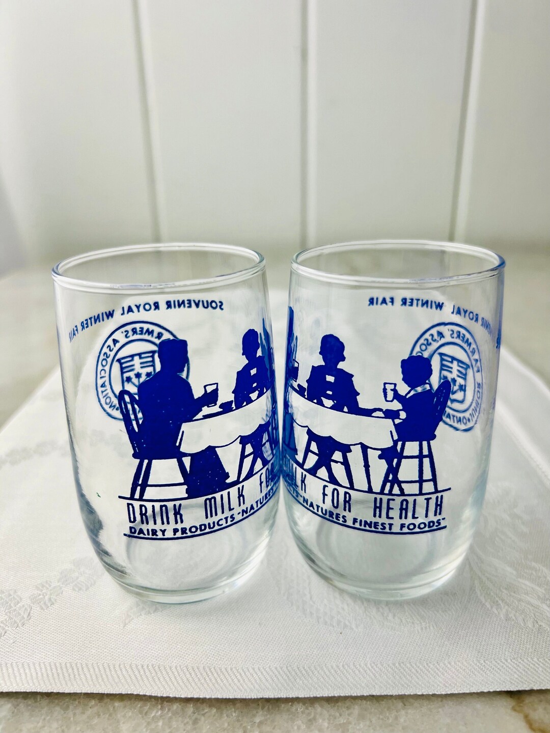 Vintage Royal Winter Fair Milk Glasses, Junior Farmers, Set of 2 - Etsy