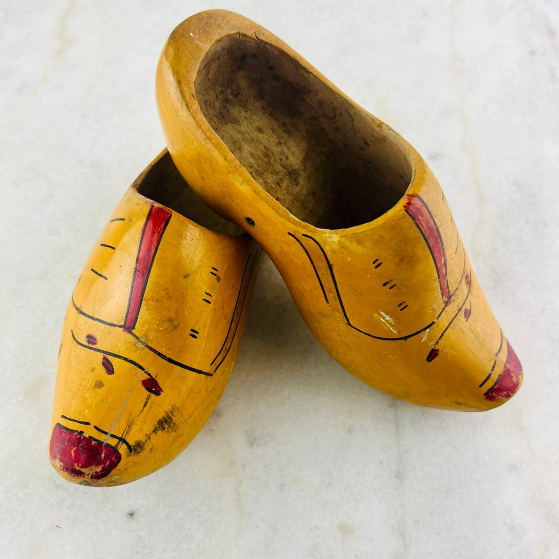 Antique Handmade Dutch Wooden Clogs, Authentic Wooden Shoes, Real Clogs ...