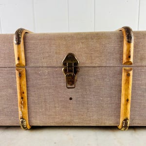 Vintage Wooden Steamer Trunk, Bentwood Trunk, by CHENEY England, Brass ...