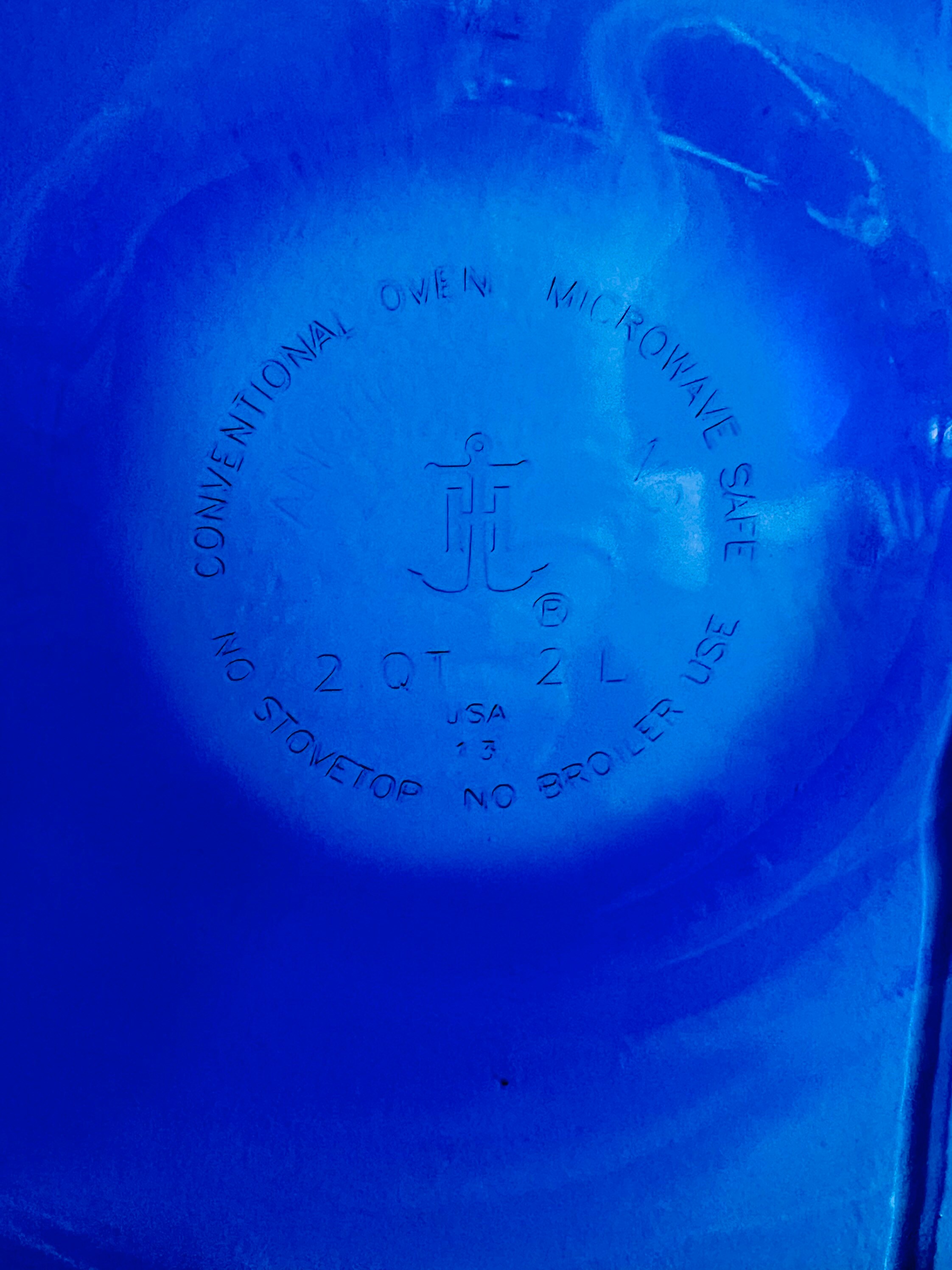 Vintage Anchor Hocking Cobalt Blue Dish Ovenware Bakeware - Etsy