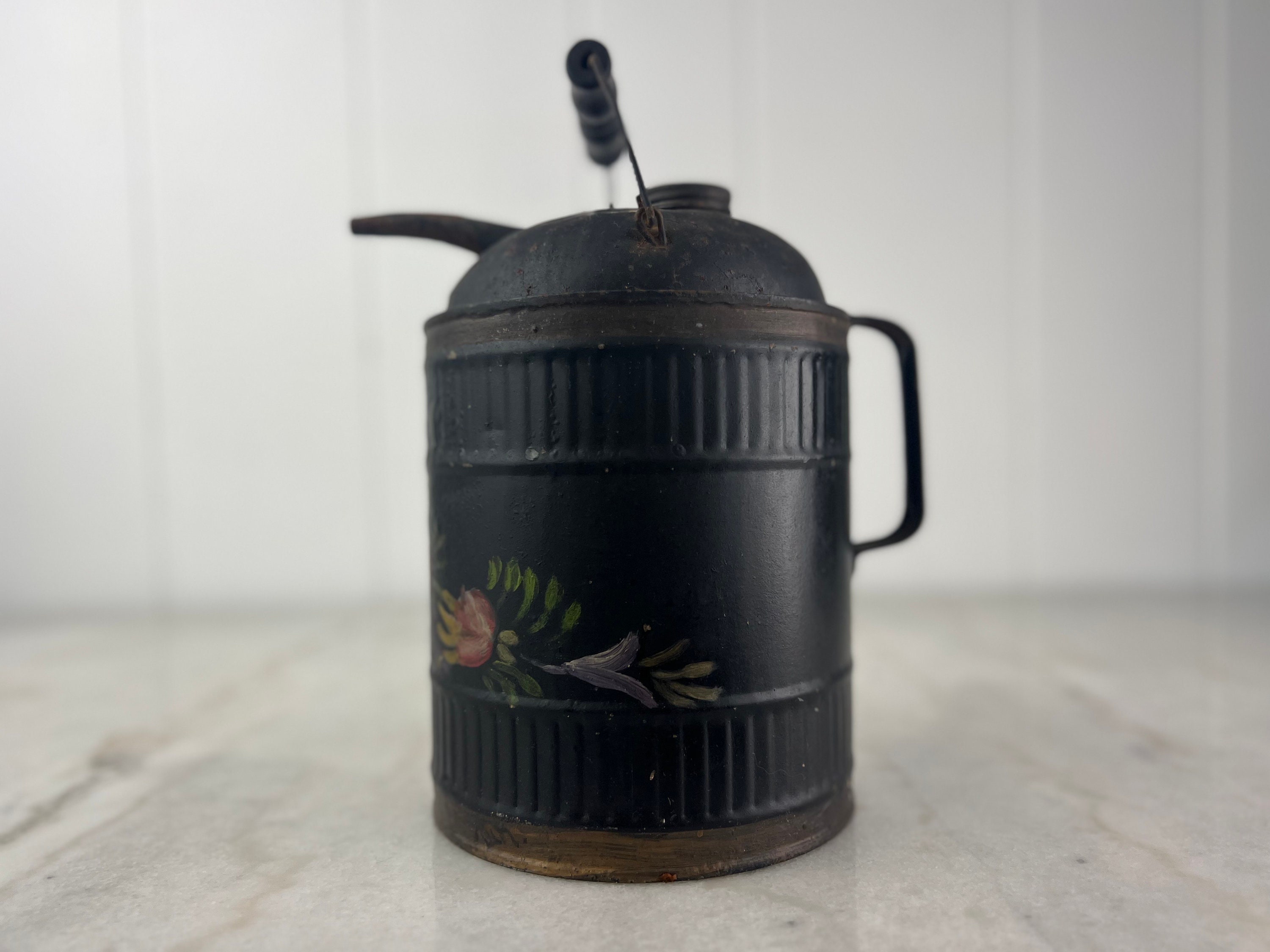Antique 1940s Tole Painted Gas Can, Rustic Garage Decor - Etsy