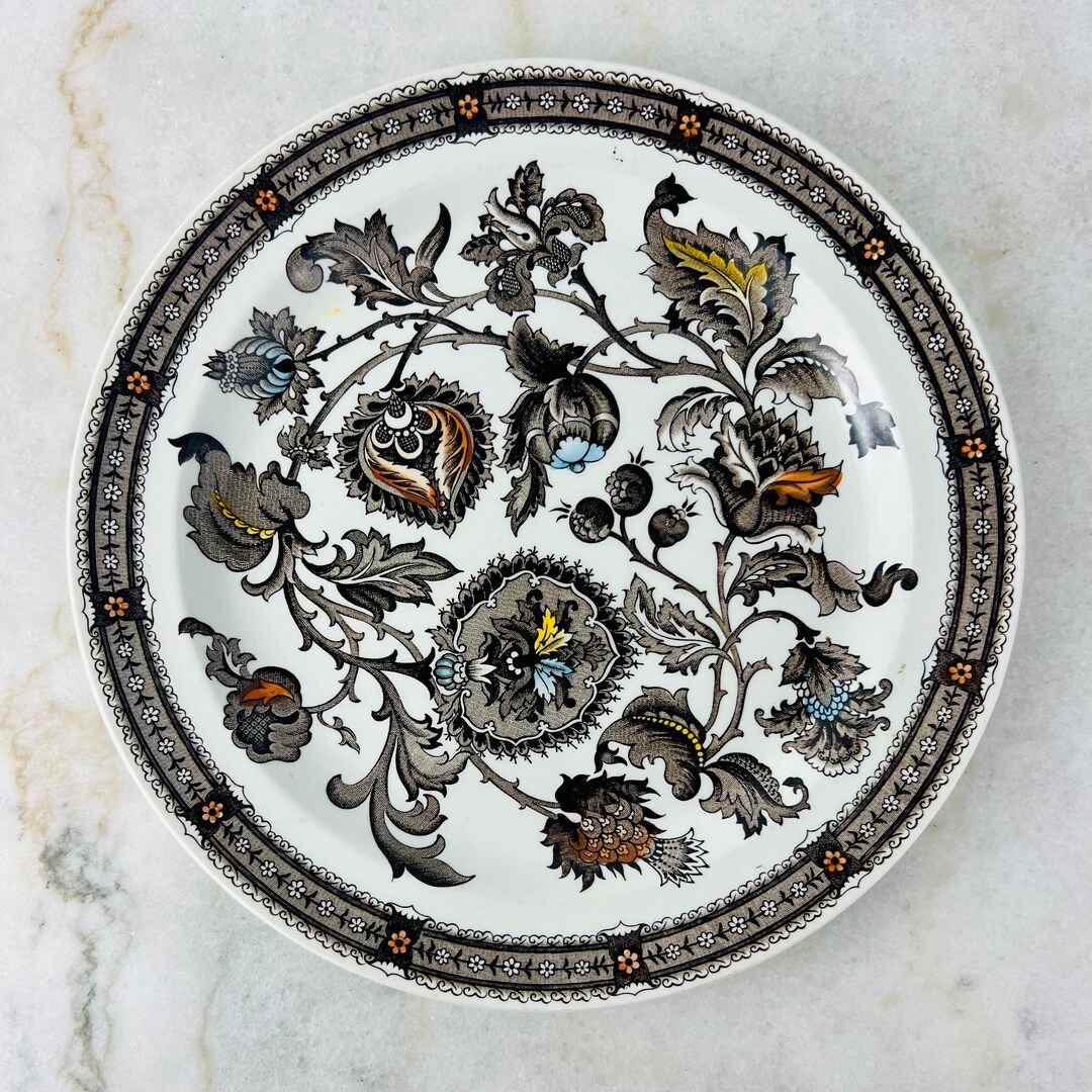Vintage Ridgway Jacobean Ironstone Plate Set, Staffordshire England - Etsy