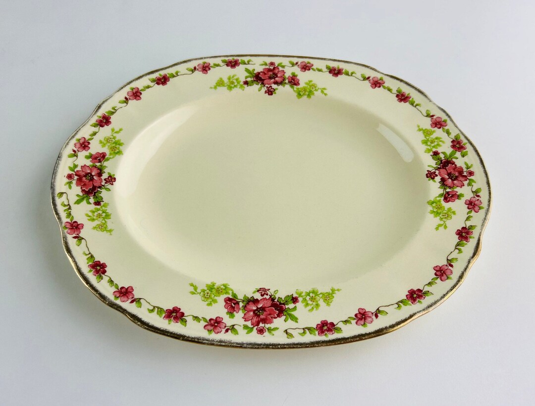 Vintage 1930s Alfred Meakin Royal Marigold Rosecliffe Platter, 11, Hand ...