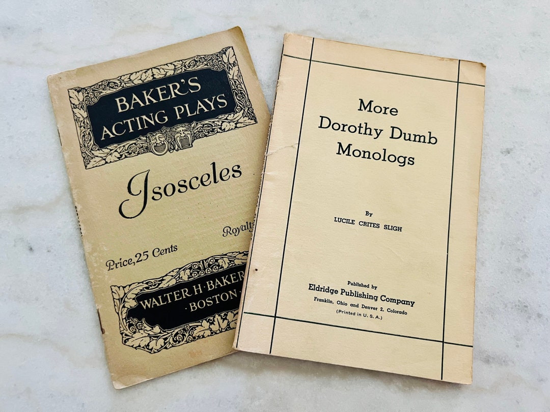 Vintage Play Scripts - Isosceles (1917) | More Dorothy Dumb Monologs ...