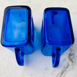 Vintage Hazel Atlas Cream and Sugar Set, Cobalt Blue Chevron Pattern ...