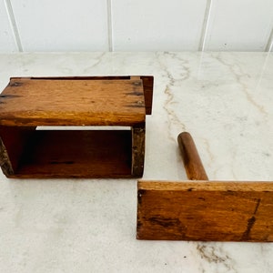 Antique Canadian Wood Butter Press Mold Treen Treenware - Etsy