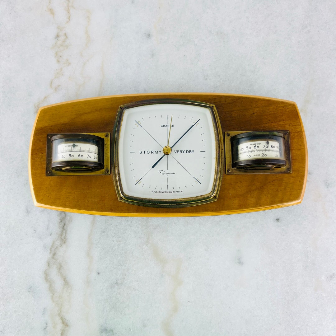 Vintage Ingraham Barometer, Hygrometer and Temperature Gauge, Made in ...