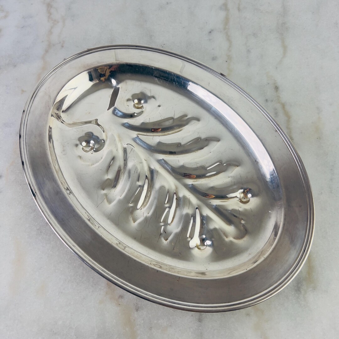 Silverplate Meat Serving Platter - Vintage Viking Tray With Tree of ...