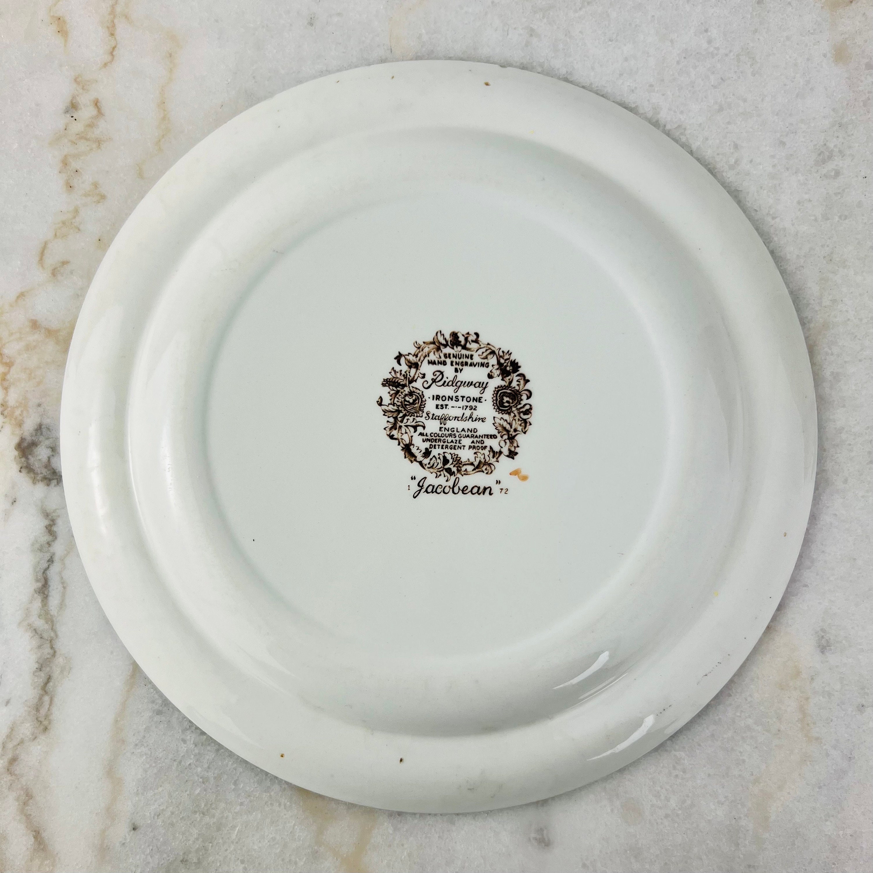 Vintage Ridgway Jacobean Ironstone Plate Set, Staffordshire England - Etsy