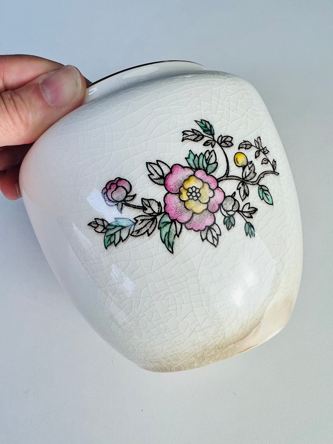 Antique Ginger Jar, Crown Devon Fielding for Fortnum and Mason, "bird ...