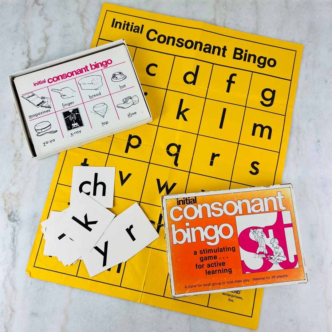 Vintage Consonant Bingo Game 1978, Trend Enterprises, for Classroom ...