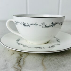 Vintage Royal Doulton Coronet Tea Set, Fine China, Silver Trim, England ...
