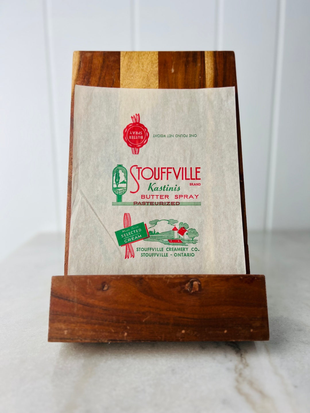 Vintage Kastinis Butter Glassine Wrapper: Stouffville Creamery Ephemera ...