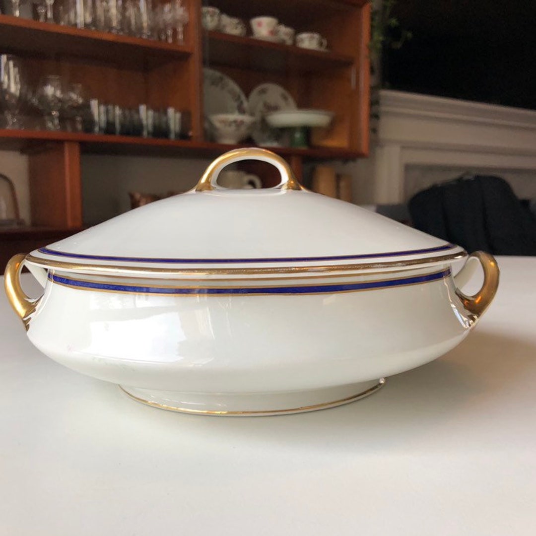 Vintage JG Meakin Tureen, bleu De Roi, Navy Blue and Gold Ironstone ...