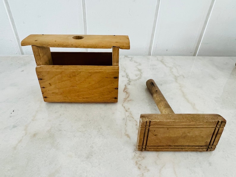 Antique Canadian Wood Butter Press Mold Mould Treen Treenware - Etsy