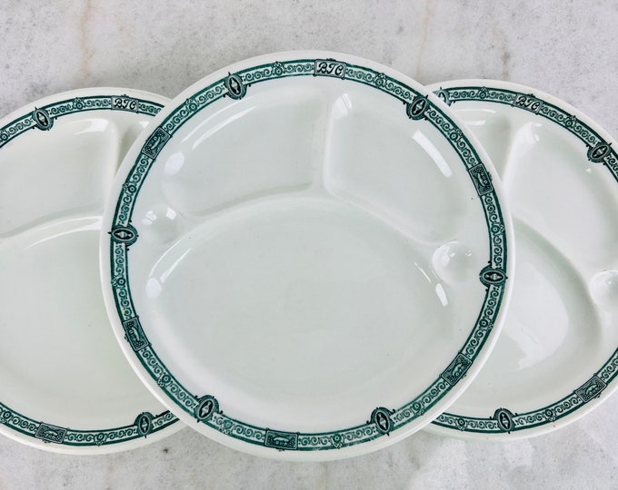 Antique Grindley Hotel Ware Divided Plate Set of Four, Hartford Pattern ...