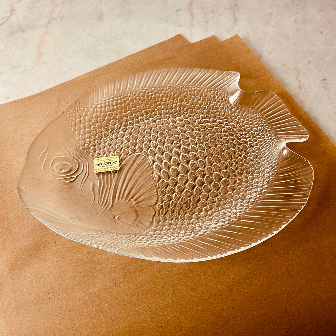 Vintage XL '70s Arcoroc France Fish Platter, 13 X 15, Made in France ...