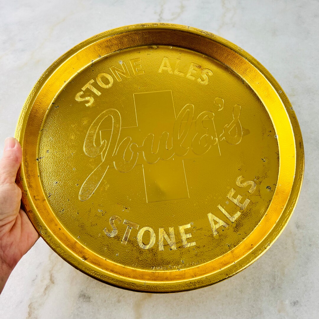 Vintage Joules Stone Ales Drinks Tray, Made in England, Round Serving ...