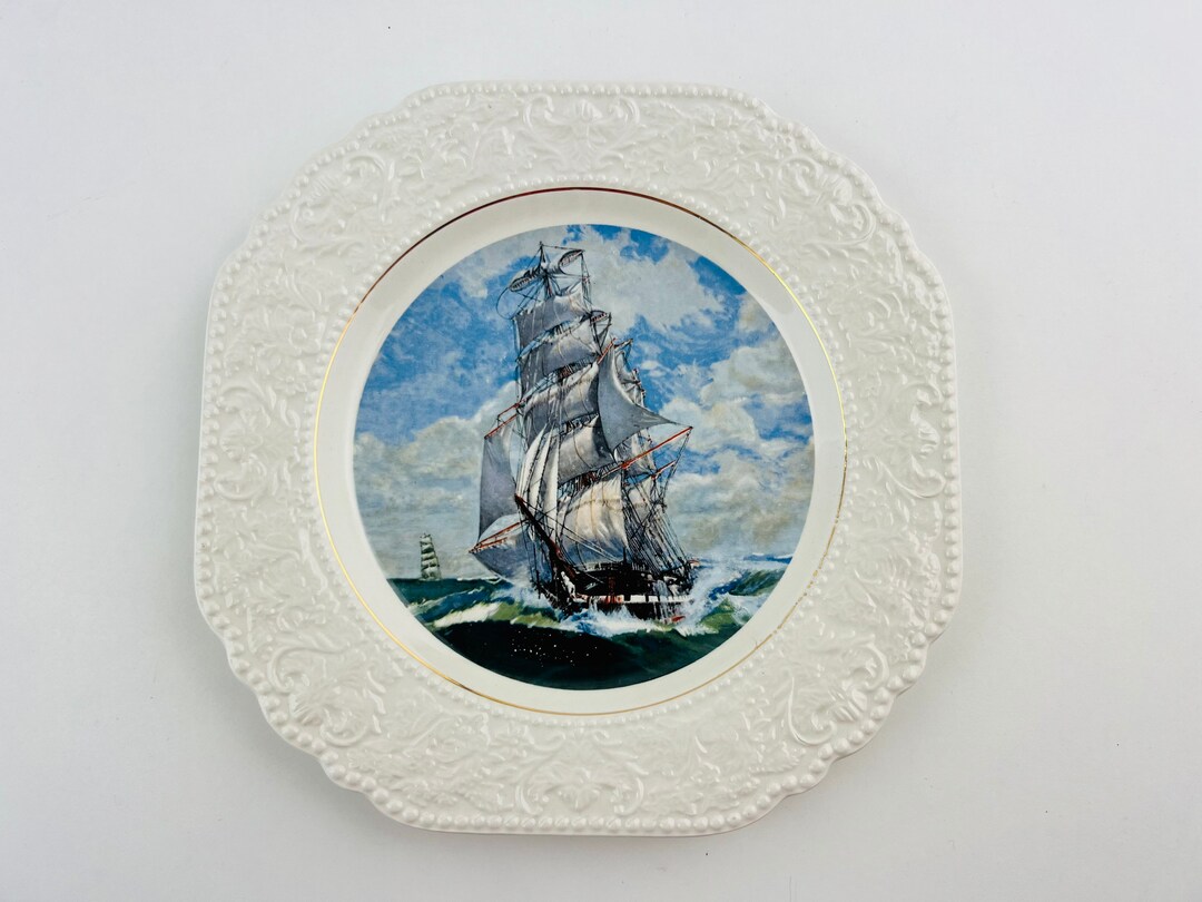 Vintage Lord Nelson Plate, 1970s Embossed Edge, Gilt Trim, Made in ...