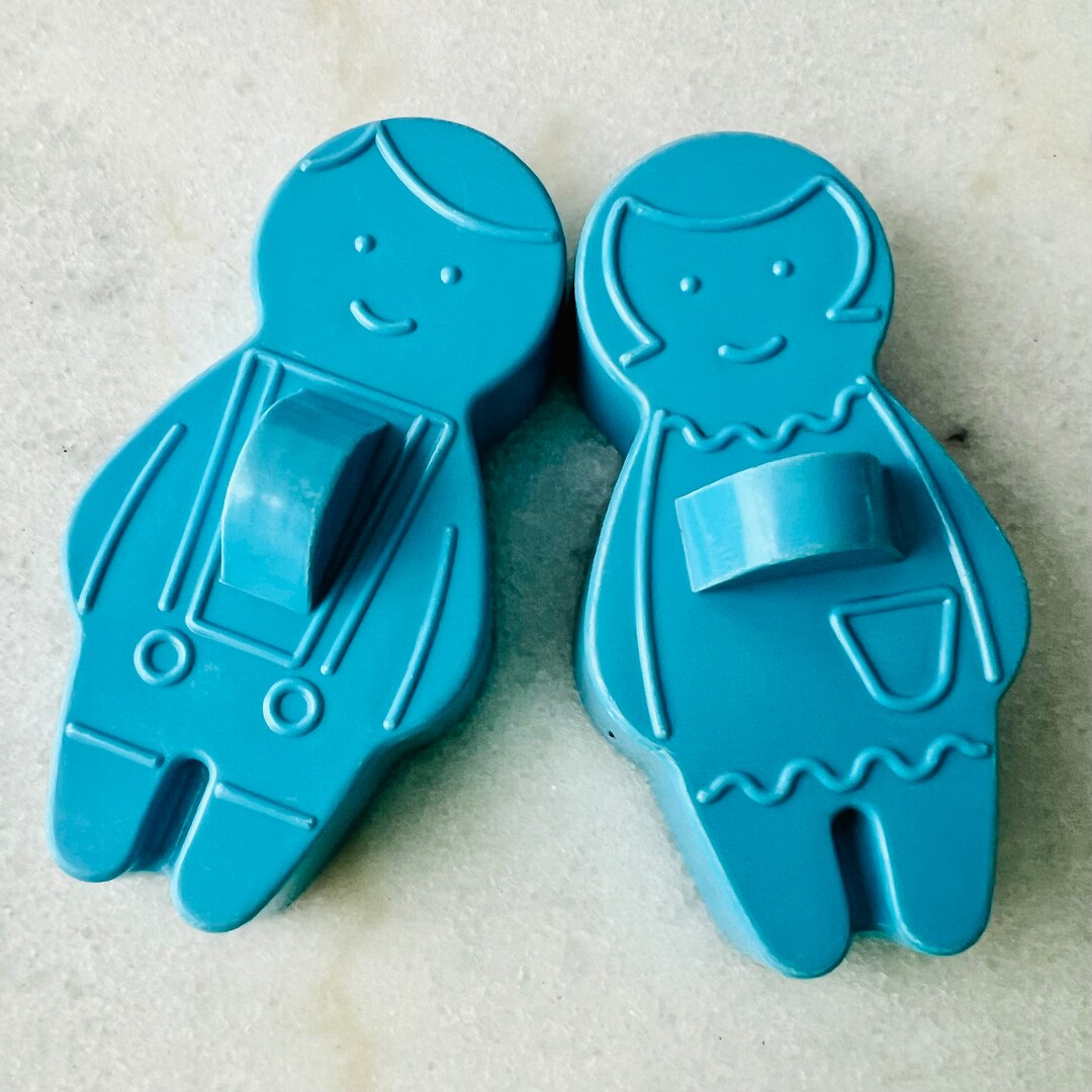 Vintage Cookie Cutters 1960s Avon Gingerbread Twins, Blue Boy and Girl ...