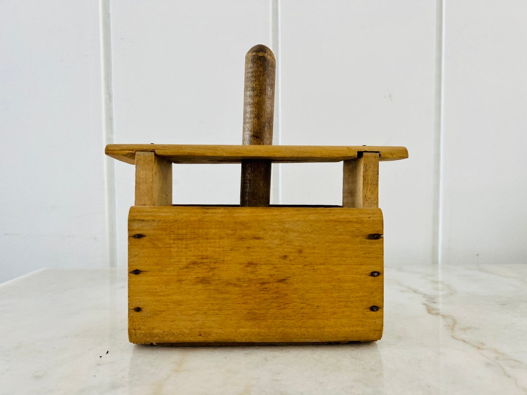 Antique Canadian Wood Butter Press, Mold, Treen Treenware, Vintage ...